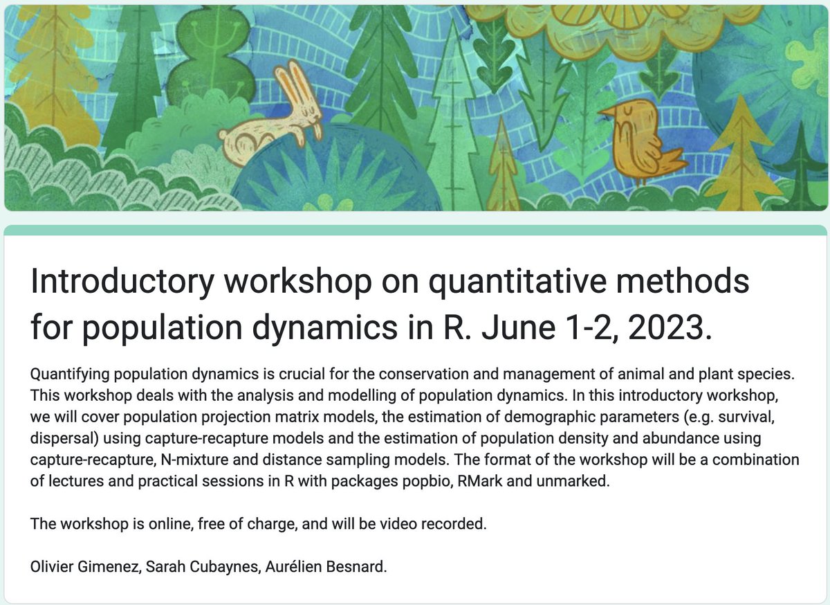 Workshop on population dynamics | Olivier Gimenez